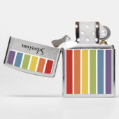 Personalized Muted Retro Color Rainbow Zippo Lighter | Zazzle