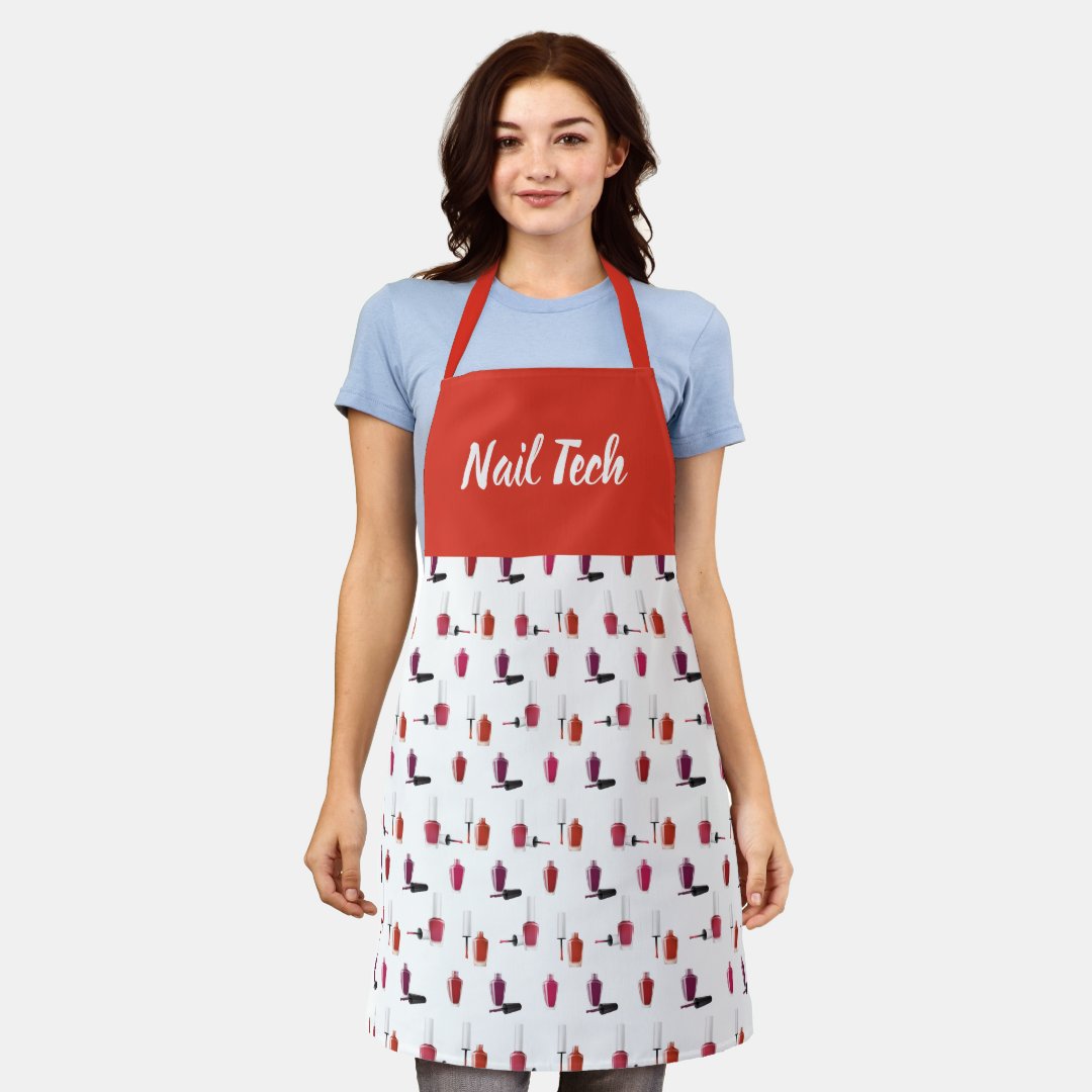 Personalized Nail Polish Spa And Salon Apron | Zazzle