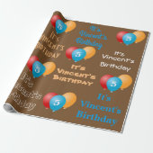 Personalized Name & Age Birthday Wrapping Paper | Zazzle