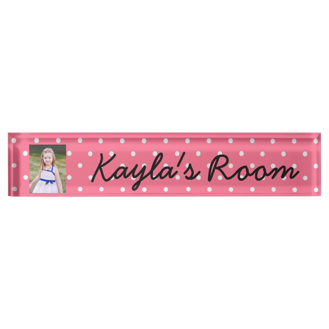 Personalized Name and Photo Name Plate | Zazzle