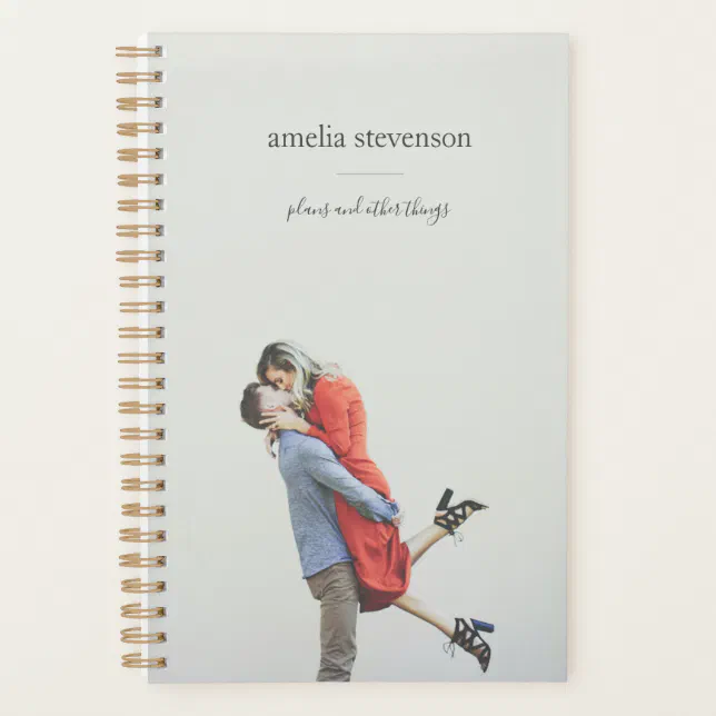Personalized Name and Photo Overlay Elegant Planner | Zazzle