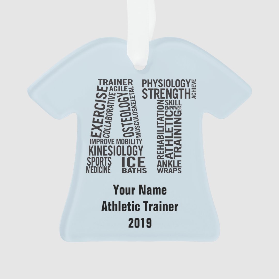 Personalized Name Athletic Trainer AT Gift Ornament | Zazzle
