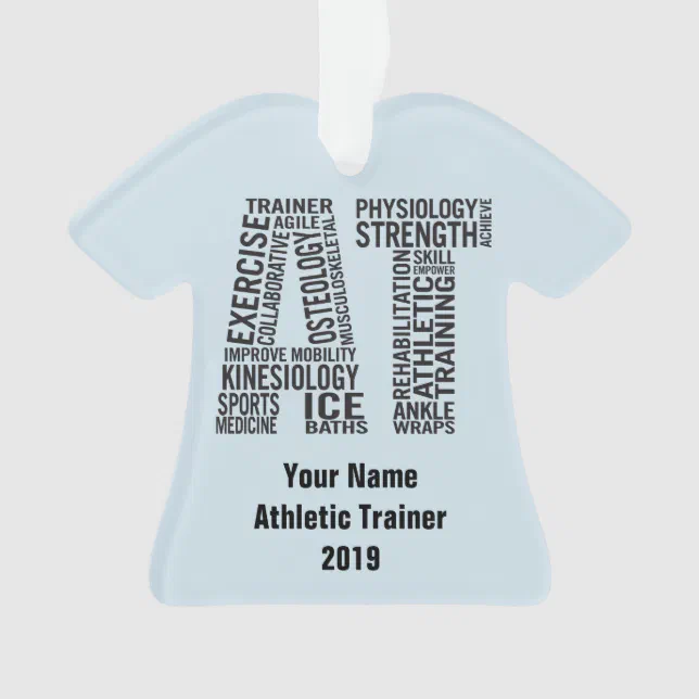 Personalized Name Athletic Trainer AT Gift Ornament | Zazzle