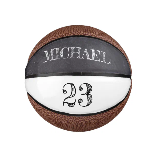 Personalized Name Ball Player Number etching Mini Basketball | Zazzle