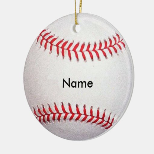 Personalized Name Baseball Christmas Ornament | Zazzle