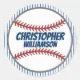 Personalized Name Baseball Sticker | Zazzle