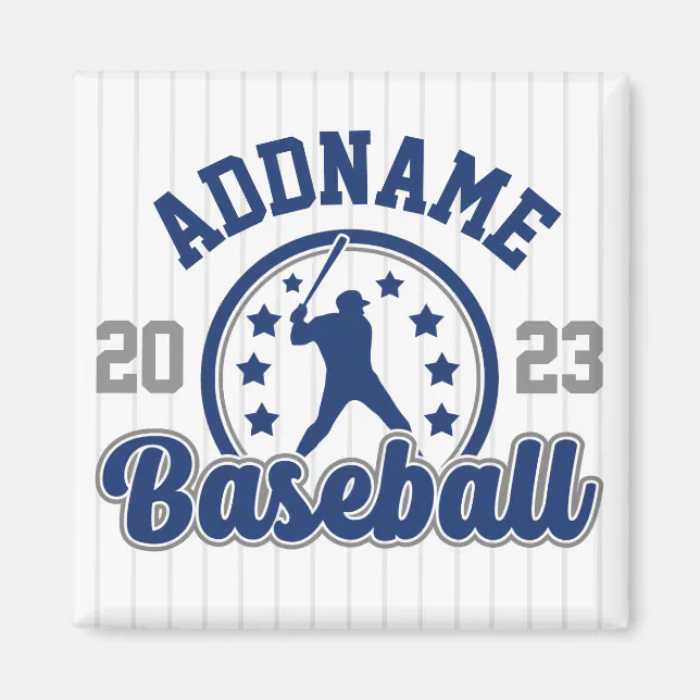 Personalized NAME Baseball Team Player Game Magnet | Zazzle