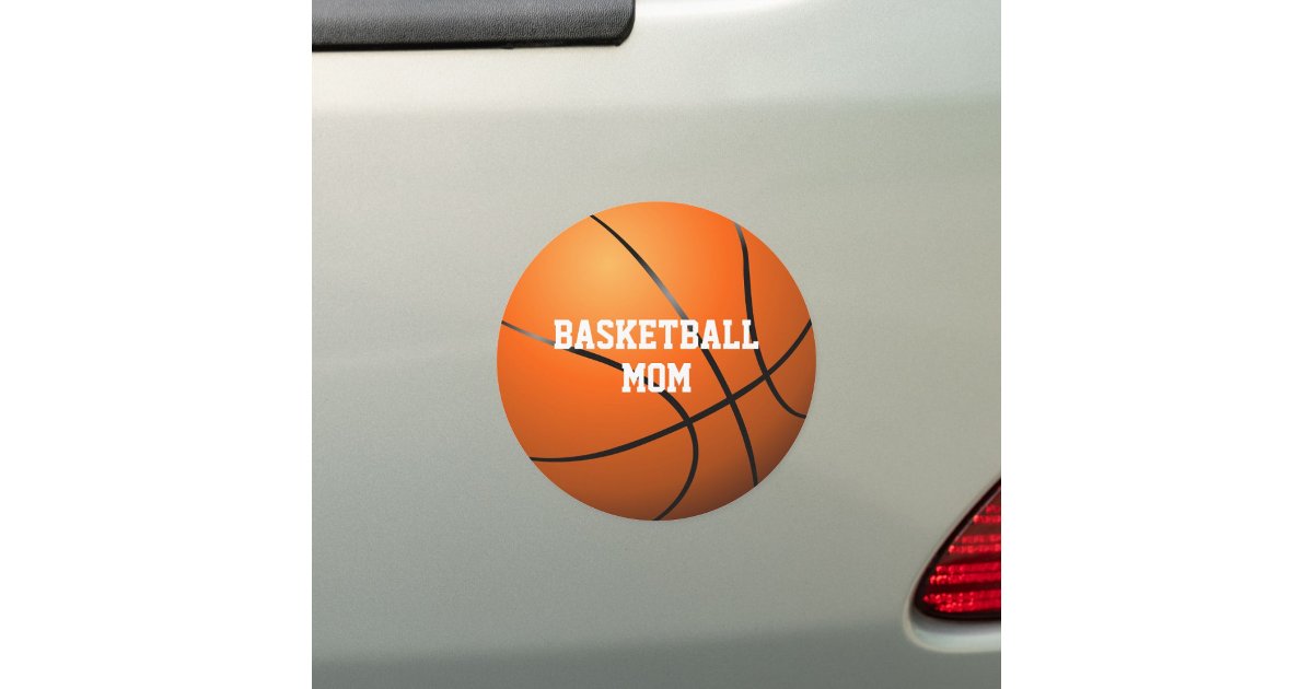 Personalized Name Basketball Mom Car Magnet | Zazzle