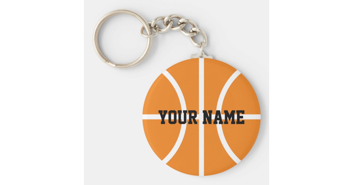Personalized name basketball player keychains | Zazzle.com