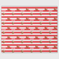 Personalized Name Basketball Red & White Wrapping Paper | Zazzle