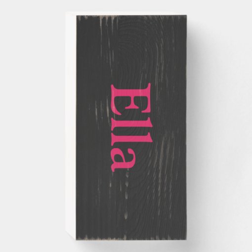 Personalized Name Bedroom Modern Home Art Wooden Box Sign | Zazzle