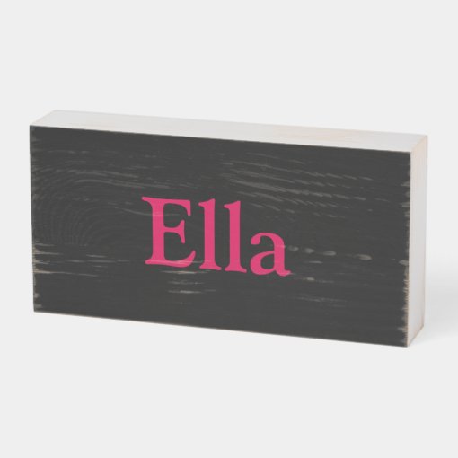 Personalized Name Bedroom Modern Home Art Wooden Box Sign | Zazzle