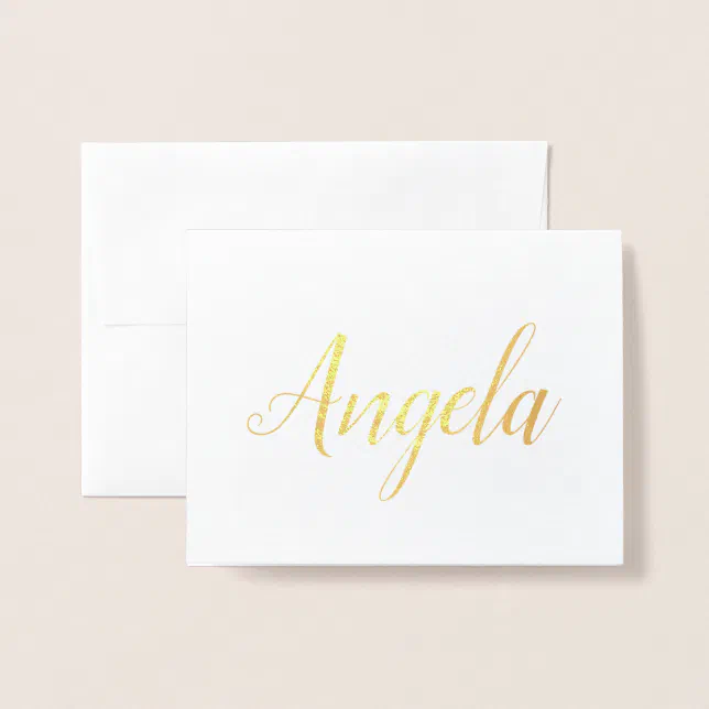 Personalized Name | Bridesmaid | Angela Foil Card | Zazzle