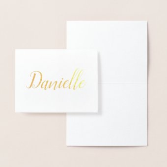 Personalized Name | Bridesmaid | Danielle Foil Card | Zazzle