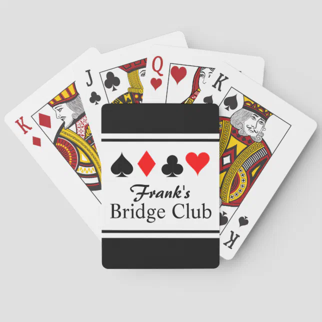 Personalized name bridge playing cards | Zazzle