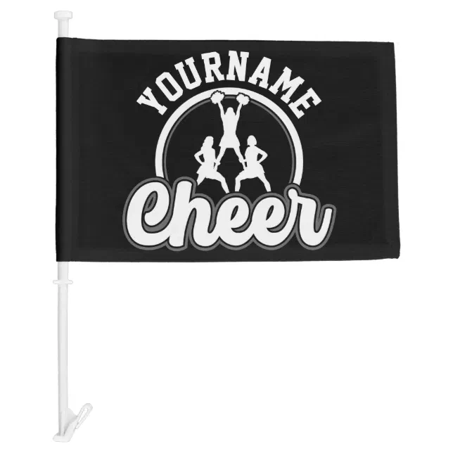 Personalized NAME Cheer Team Varsity Cheerleader Car Flag | Zazzle