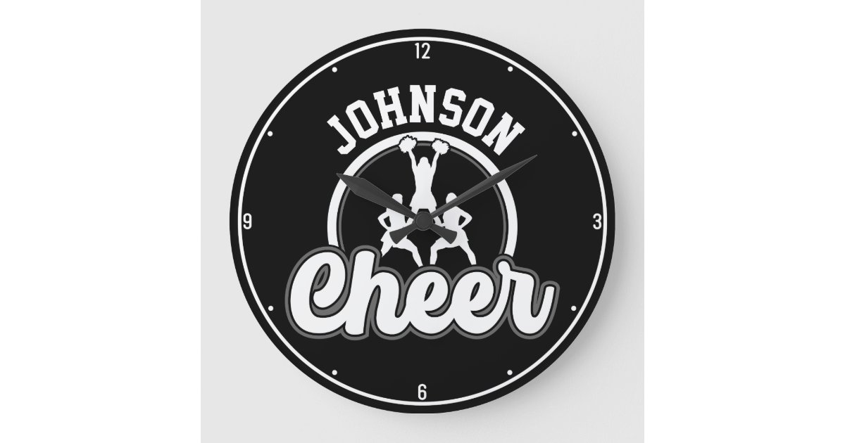 Personalized NAME Cheer Team Varsity Cheerleader Large Clock | Zazzle