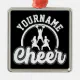 Personalized NAME Cheer Team Varsity Cheerleader Metal Ornament | Zazzle