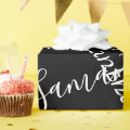 Personalized Name Custom Black White Wrapping Paper | Zazzle