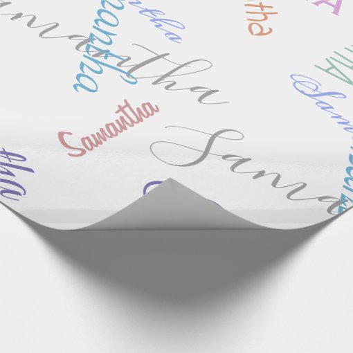 Personalized Name Custom Colorful Wrapping Paper | Zazzle