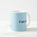 Personalized Name Cute Peeking Penguin blue Coffee Mug | Zazzle