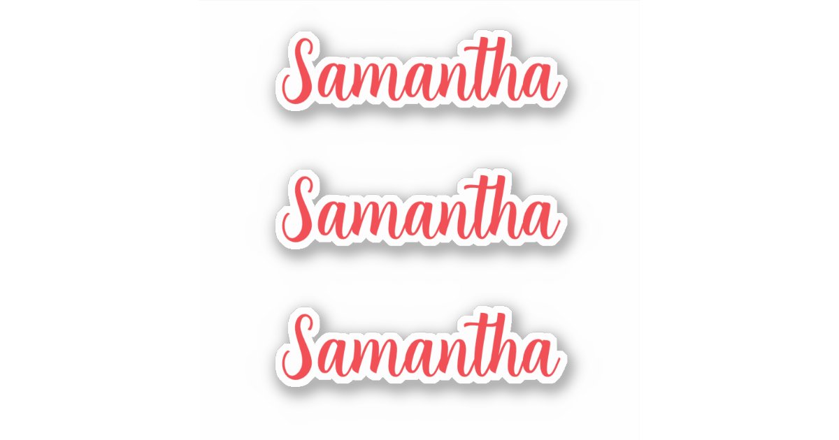 Personalized Name Decal Custom Times Three Sticker | Zazzle