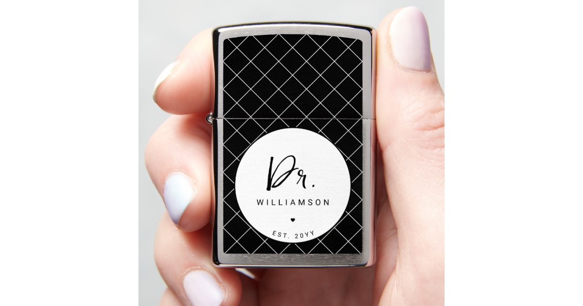 Personalized Name Dr Minimalist Doctor Graduation Zippo Lighter | Zazzle
