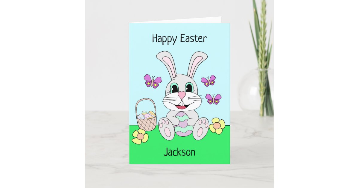 Personalized Name Easter Card | Zazzle