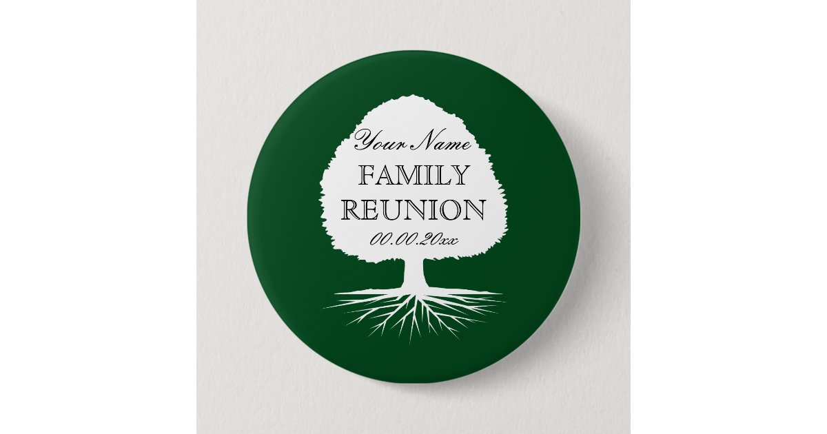 Personalized name family reunion party buttons | Zazzle
