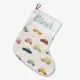 Personalized Name Festive Cars Christmas Stocking | Zazzle