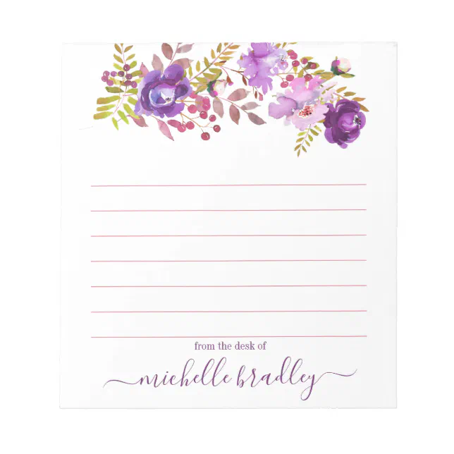 Personalized Name | From The Desk Of Notepad | Zazzle