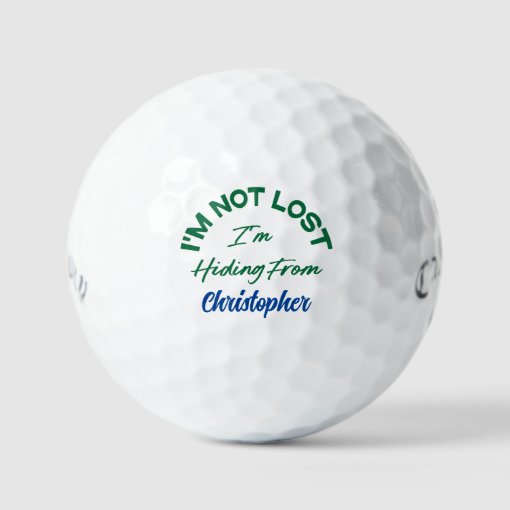 Personalized Name Funny Golf Balls | Zazzle