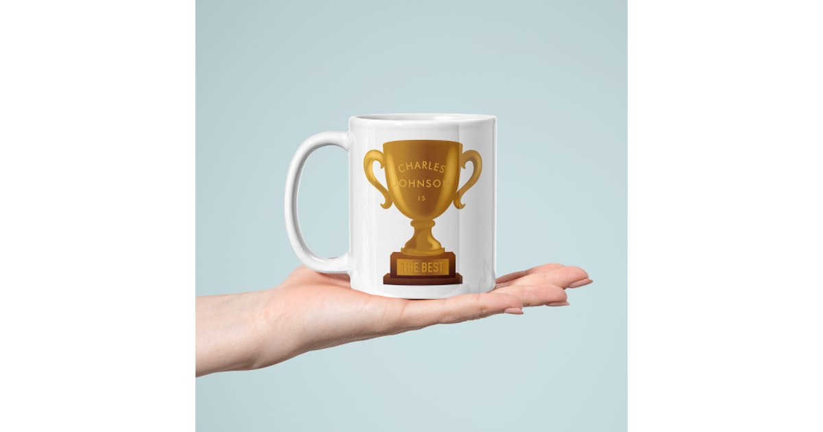 Personalized Name Golden Trophy Coffee Mug | Zazzle