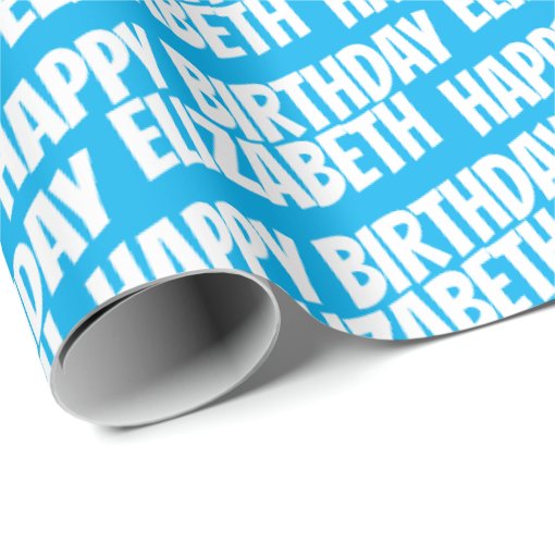 Personalized Name Happy Birthday Wrapping Paper | Zazzle