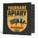 Personalized NAME Honey Bee Apiary Beehives Farm 3 Ring Binder | Zazzle