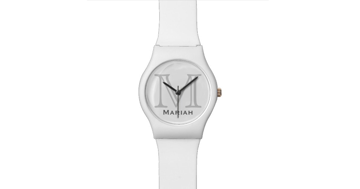 personalized name & initial letter wrist watch | Zazzle