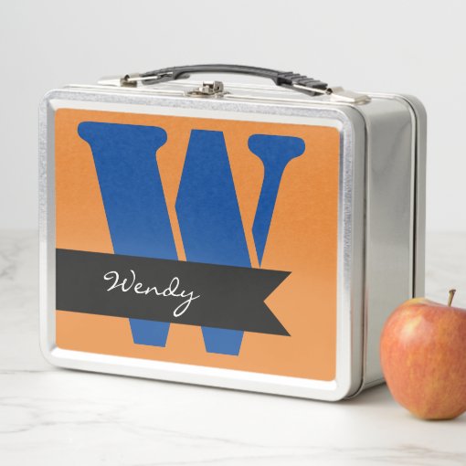 Personalized Name & Initial Metal Lunch Box | Zazzle