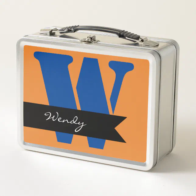 Personalized Name & Initial Metal Lunch Box | Zazzle