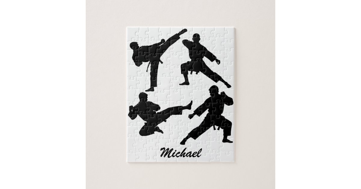 Personalized Name Karate / Taekwondo / judo Jigsaw Puzzle | Zazzle