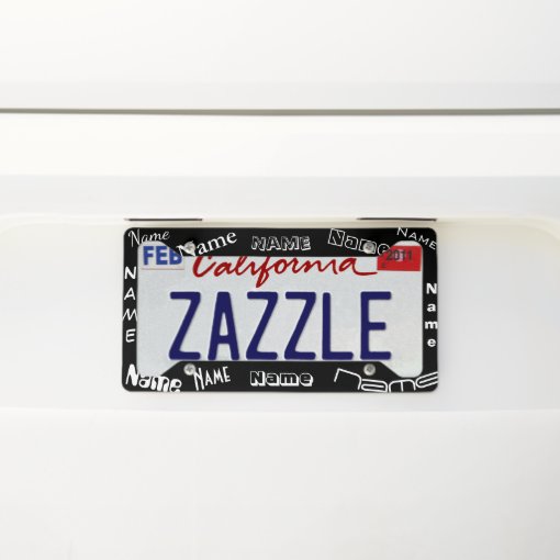 Personalized Name License Plate Frame | Zazzle
