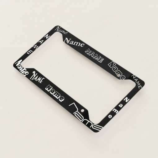 Personalized Name License Plate Frame | Zazzle
