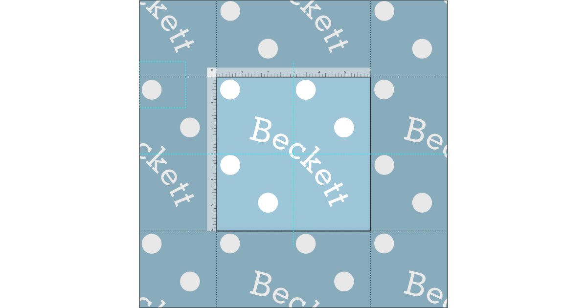 Personalized Name Light Baby Blue Polka Dot Fabric | Zazzle