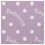 Personalized Name Purple Polka Dot Fabric | Zazzle