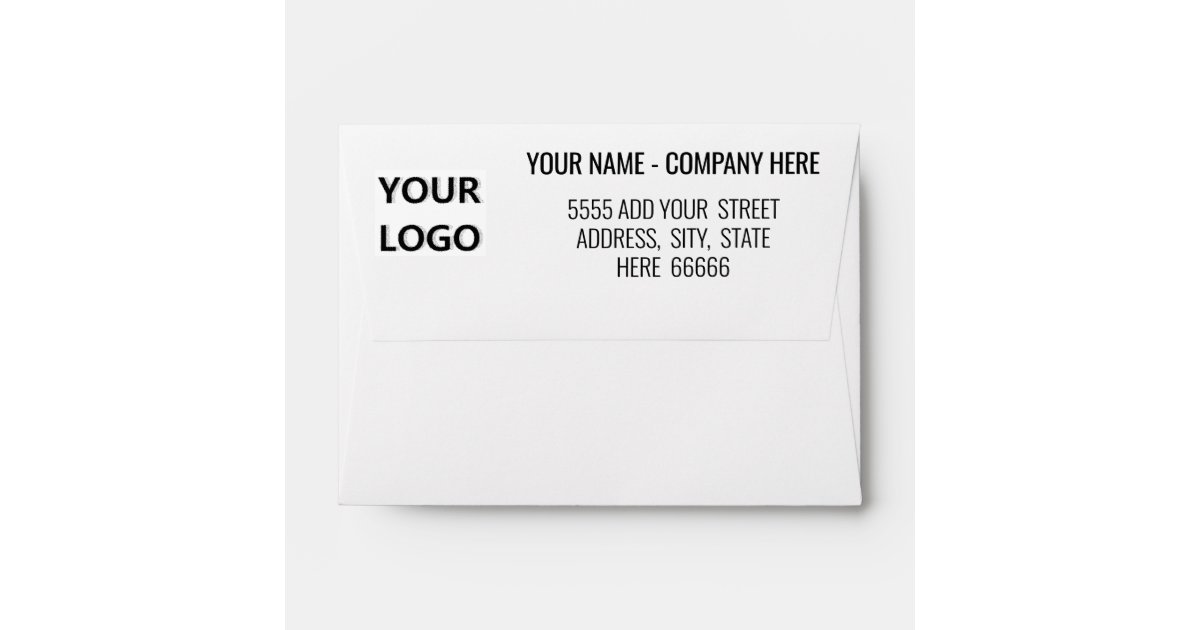 Personalized Name Logo Address Envelope Template | Zazzle