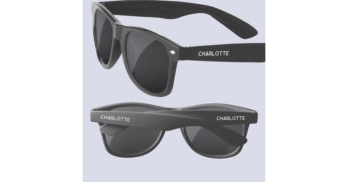 Personalized Name Modern Font Sunglasses | Zazzle