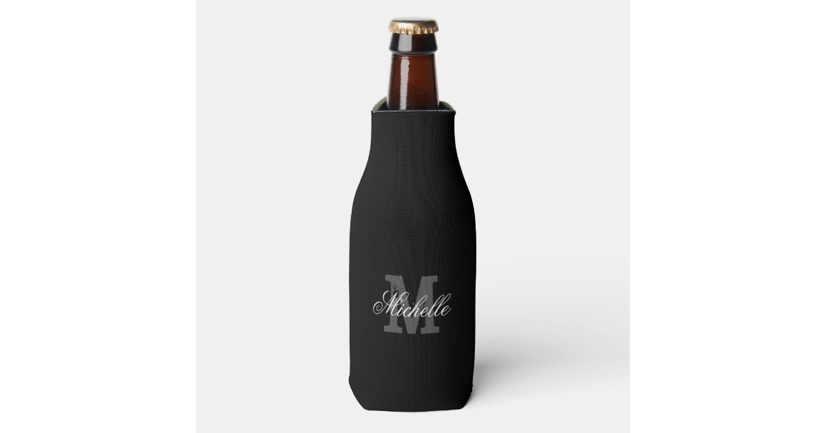 Personalized name monogram bottle cooler | Zazzle