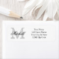 Personalized name monogram return address labels | Zazzle