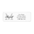 Personalized name monogram return address labels | Zazzle