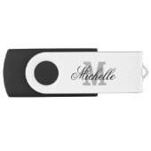 Personalized name monogram USB flash drive | Zazzle