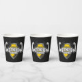 Personalized NAME Muscle Fitness Trainer Gym Paper Cups | Zazzle